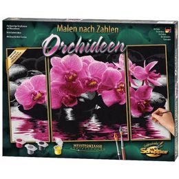 Schipper - Malen nach Zahlen Meisterklasse "Tryptichon Orchideen", Mal-Set