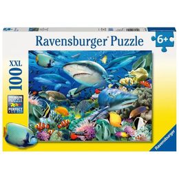 RAVENSBURGER VERLAG XXL-Puzzle Riff der Haie 100-teilig