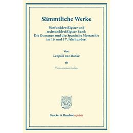 Duncker & Humblot reprints / Sämmtliche Werke. - Leopold von Ranke, Kartoniert (TB)