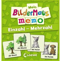 Loewe Verlag Mein Bildermaus-Memo - Einzahl - Mehrzahl (Kinderspiel)