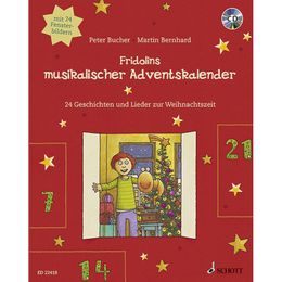 Fridolins musikalischer Adventskalender, m. Audio-CD - Peter Bucher, Gebunden