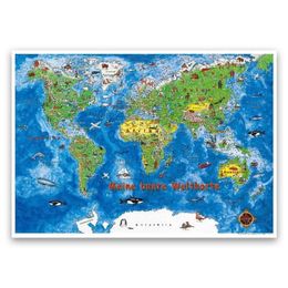 Meine bunte Weltkarte, Kinderweltkarte, Karte (im Sinne von Landkarte)