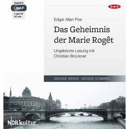 Große Werke. Große Stimmen - Das Geheimnis der Marie Roget,1 Audio-CD, 1 MP3 - Edgar Allan Poe (Hörbuch)