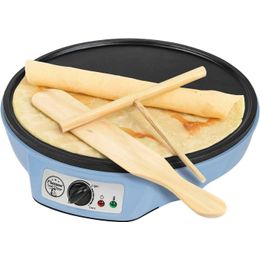 Bestron Crêpesmaker ASW602B im Retro Design, für Crepes mit Ø 30 cm, 1000 W, blau