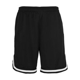 Urban Classics Stoffhose Urban Classics Herren Stripes Mesh Shorts (1-tlg), schwarz