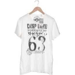 CAMP DAVID Herren T-Shirt, cremeweiß, Gr. 48