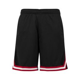 Urban Classics Stoffhose Herren Stripes Mesh Shorts (1-tlg), schwarz
