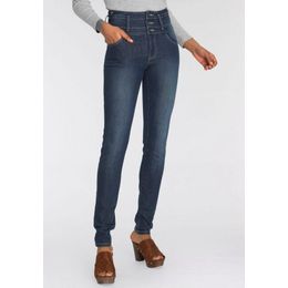 Arizona Slim-fit-Jeans mit extra breitem Bund High Waist, blau