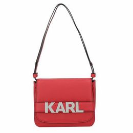 K by KARL LAGERFELD Karl Lagerfeld Letters Umhängetasche Leder 24 cm haute red