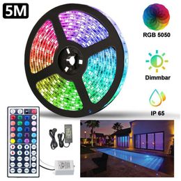 5M led Streifen set . rgb led Stripe 5050 smd. led Strip 30 LEDs. led Band Nicht wasserdicht(IP20). mit 44 Tasten Fernbedienung - rgb - HENGDA