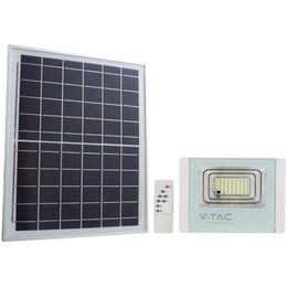 LED-Strahler mit Fernbedienung und Solarpanel 12W Weiß Farbe 6400K IP65 - V-TAC