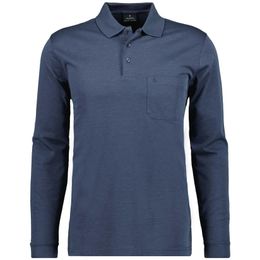 Ragman Soft Knit Polo Knopf Langarm Herren Poloshirt