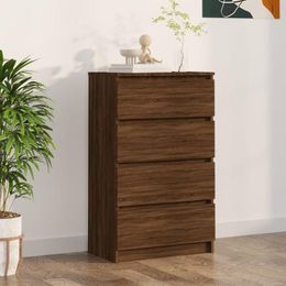 MAISONCHIC Sideboard Kommode für Wohnzimmer Küche Braun Eichen-Optik 60x35x98,5 cm Holzwerkstoff DE92778