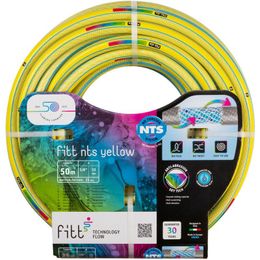 FITT NTS YELLOW 5/8 (15mm) 50m - Robuster und flexibler Gartenschlauch in gelber Farbe für eine intensive Nutzung, mit exklusiven Technologien - Gelb