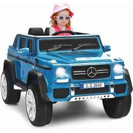 Goplus - Kinder Elektroauto Mercedes Benz, Kinderauto mit 2,4 Ghz Fernbedienung, Softstart, 2-Stufige Geschwindigkeit, usb, MP3, LED-Licht,