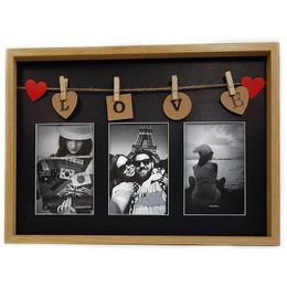 Fotohalter Love 40,5x29,5cm Memoboard Fotowand Bilderhalter Memowand Wandbild
