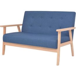 MAISONCHIC 2-Sitzer-Sofa Loungesofa Couch Modern Stoff Blau DE56301