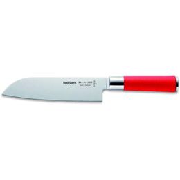 Dick Santoku Küchenmesser, Red Spirit Messer 18 cm, keilfärmiger Anschliff