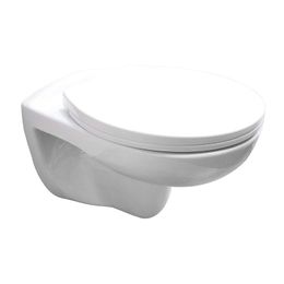 Belvit - Spülrandlos wc Hänge Wand-WC Tiefspüler Toilette Softclose Deckel wc Sitz - Weiß