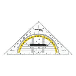 Westcott Geodreieck, 14 cm, mit Griff, gelb|schwarz|weiß