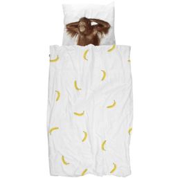 Snurk - Bettwäsche Banana Monkey Größe 135x200/80x80 cm