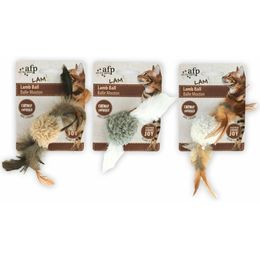 all for paws Tierkuscheltier AFP Lambswool-Lamb Ball with bird sound Catnip