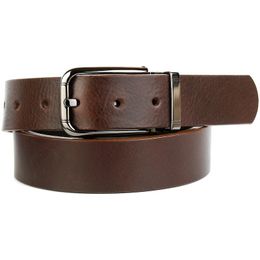 Anthoni Crown Herren Lederg&uuml;rtel 3,5 cm breiter Casual-Volllederg&uuml;rtel braun 100