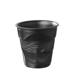 REVOL Cappuccinotasse Knickbecher Tasse Cappuccino mattschwarz 180ml, Porzellan