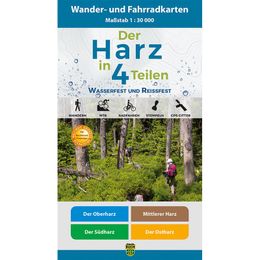 Der Harz in 4 Teilen, 4 Bl., Karte (im Sinne von Landkarte)