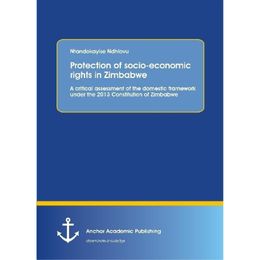 Protection of socio-economic rights in Zimbabwe. A critical assessment of the domestic framework under the 2013 Constitution of Zimbabwe - Ntandokayise Ndhlovu, Kartoniert (TB)