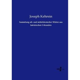 Sammlung alt- und mitteldeutscher Wörter aus lateinischen Urkunden - Joseph Kehrein, Kartoniert (TB)