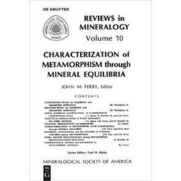 De Gruyter Characterization of Metamorphism through Mineral Equilibria, Kartoniert (TB)