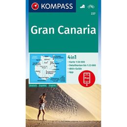 KOMPASS Wanderkarte 237 Gran Canaria 1:50.000, Karte (im Sinne von Landkarte)