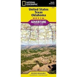 National Geographic Adventure Map United States, Texas and Oklahoma, Karte (im Sinne von Landkarte)