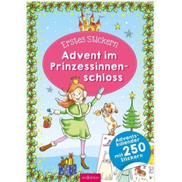 Ars Edition Adventskalender / Erstes Stickern - Advent im Prinzessinnenschloss, Kartoniert (TB)