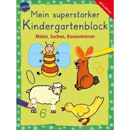 arena Mein superstarker Kindergartenblock - Malen, Suchen, Konzentration - Carola Schäfer, Kartoniert (TB)