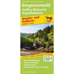 PublicPress Wander- und Radkarte Bregenzerwald, Großes Walsertal, Nagelfluhkette, Karte (im Sinne von Landkarte)