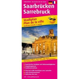 PublicPress Stadtplan Saarbrücken / Sarrebruck, Karte (im Sinne von Landkarte)