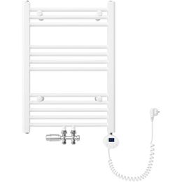 Sonni - Badheizkörper Elektrisch mit Thermostat, Handtuchheizkörper Elektrisch Panel Handtuchhalter Mittelanschluss Warmwasser Handtuchtrockner Mit