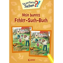 Loewe Verlag Die verflixten Sieben - Mein buntes Fehler-Such-Buch, Kartoniert (TB)