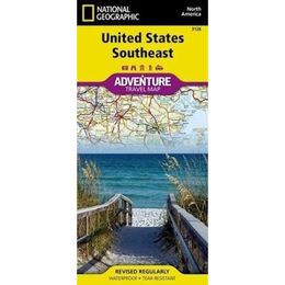 National Geographic Adventure Map United States, Southeast, Karte (im Sinne von Landkarte)