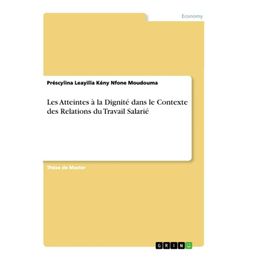 GRIN Les Atteintes à la Dignité dans le Contexte des Relations du Travail Salarié - Préscylina Leayilla Kény Nfone Moudouma, Kartoniert (TB)