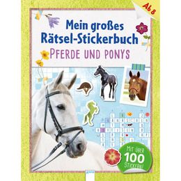 arena Mein großes Rätsel-Stickerbuch. Pferde und Ponys - Deike Press, Kartoniert (TB)
