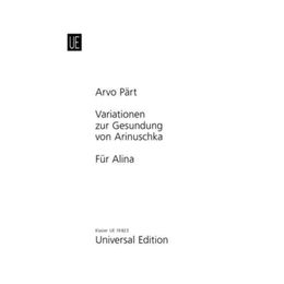 Universal Edition Für Alina; Variationen zur Gesundung von Arinuschka - Arvo Pärt, Geheftet