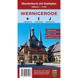 Wernigerode, Wanderkarte und Stadtplan, Karte (im Sinne von Landkarte)