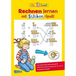 Rechnen lernen mit Sticker-Spaß / Conni Gelbe Reihe Bd.51 - Hanna Sörensen, Kartoniert (TB)