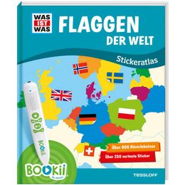 BOOKii / Antippen, Spielen, Lernen / BOOKii - Was ist was - Flaggen der Welt Stickeratlas - Manfred Baur, Gebunden