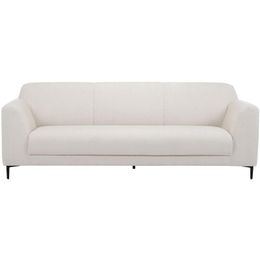 Miliboo Design-Sofa aus beigem Stoff mit schwarzem Metall 4-Sitzer alowiss - Beige