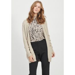 Vila Damen Cardigan &raquo;VIRIL OPEN L/S KNIT CARDIGAN - NOOS&laquo; in offener Form beige S