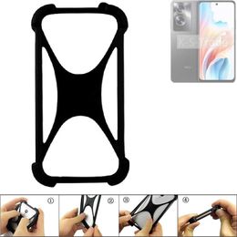 K-S-Trade Handyhülle für Oppo A2, Handy-Hülle Schutz-Hülle Silikon Bumper TPU Softcase Smartphone, schwarz